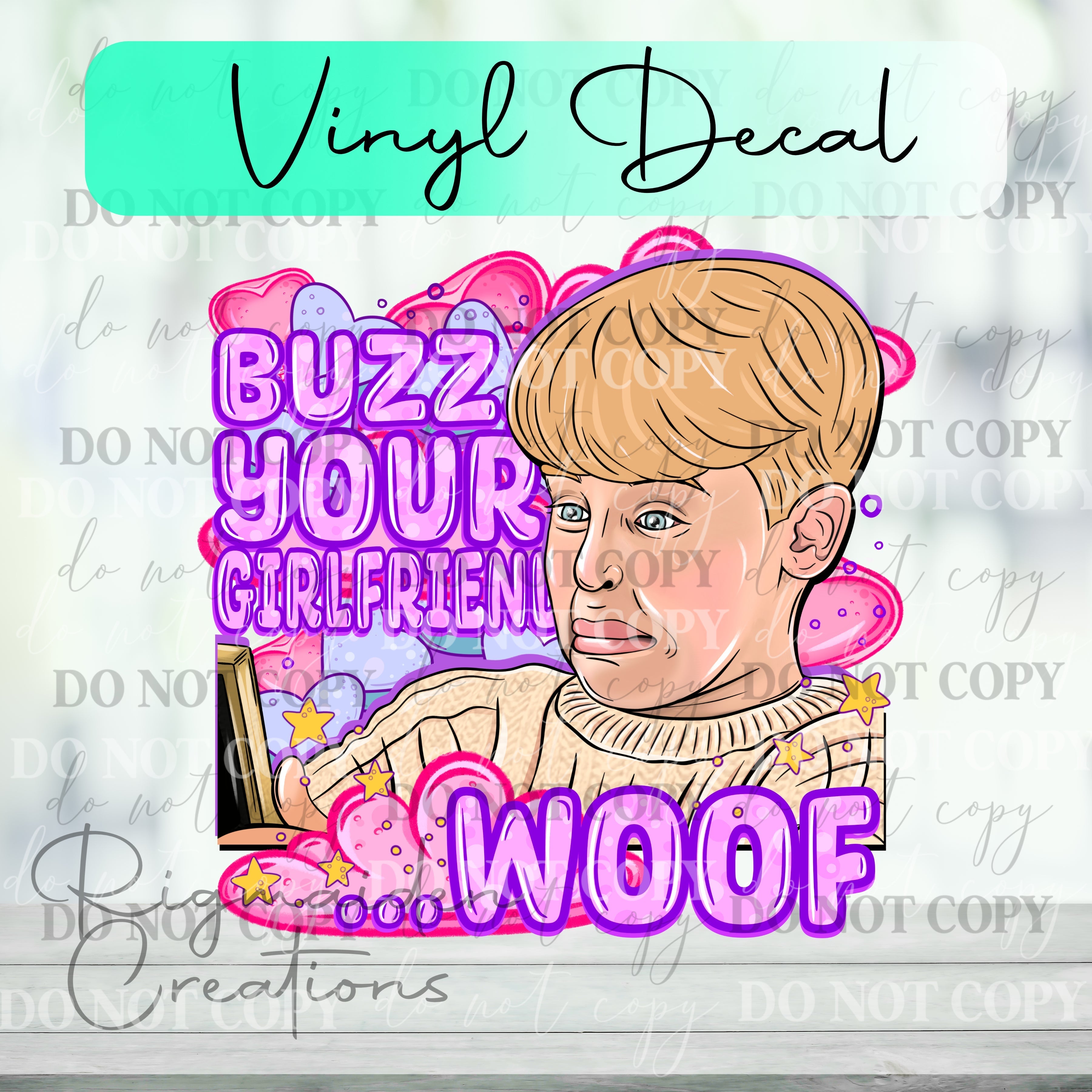 Purple Buzz Girlfriend Vinyl Decal – Dimensional Drinks