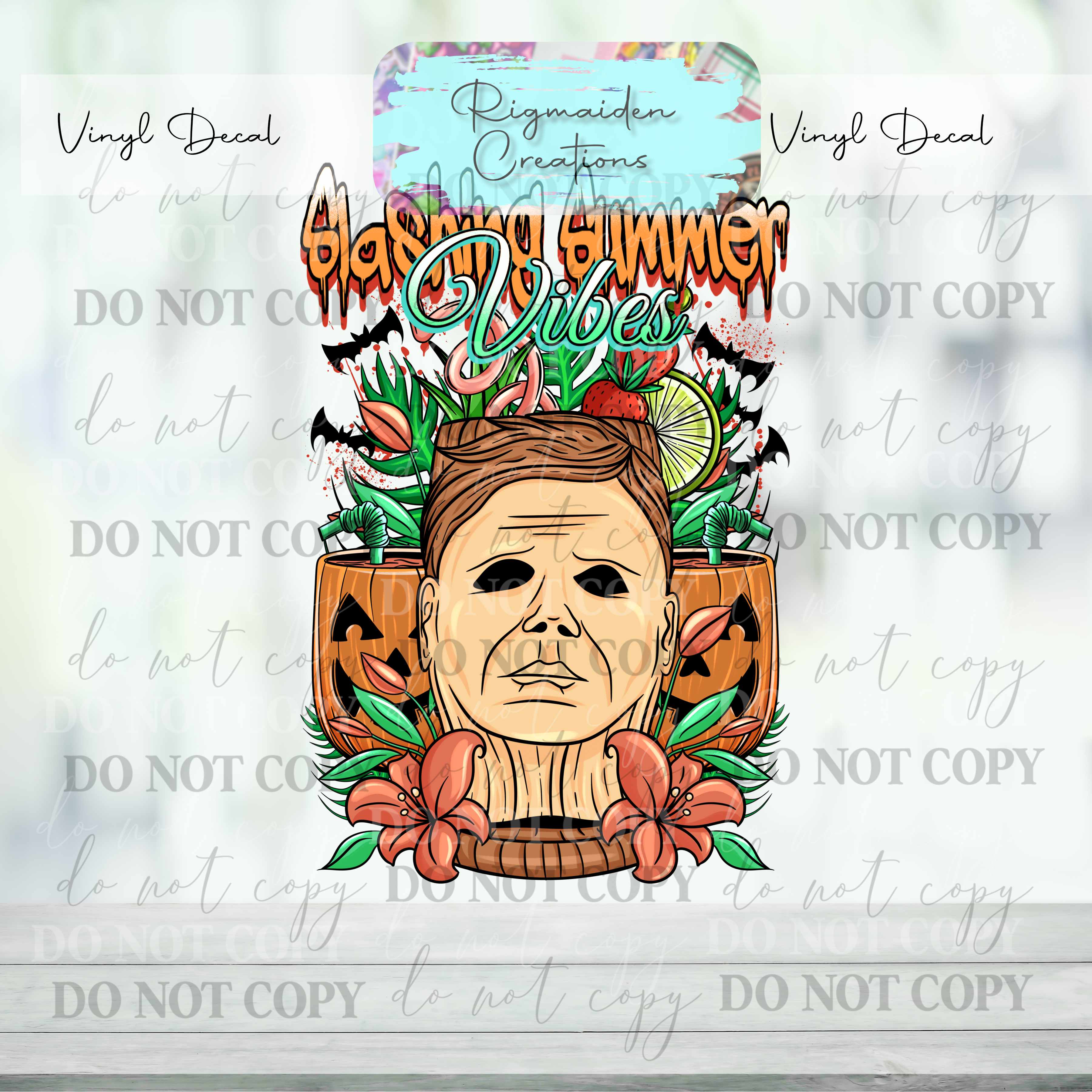Tiki Terror Slasher Vinyl Decal – Dimensional Drinks