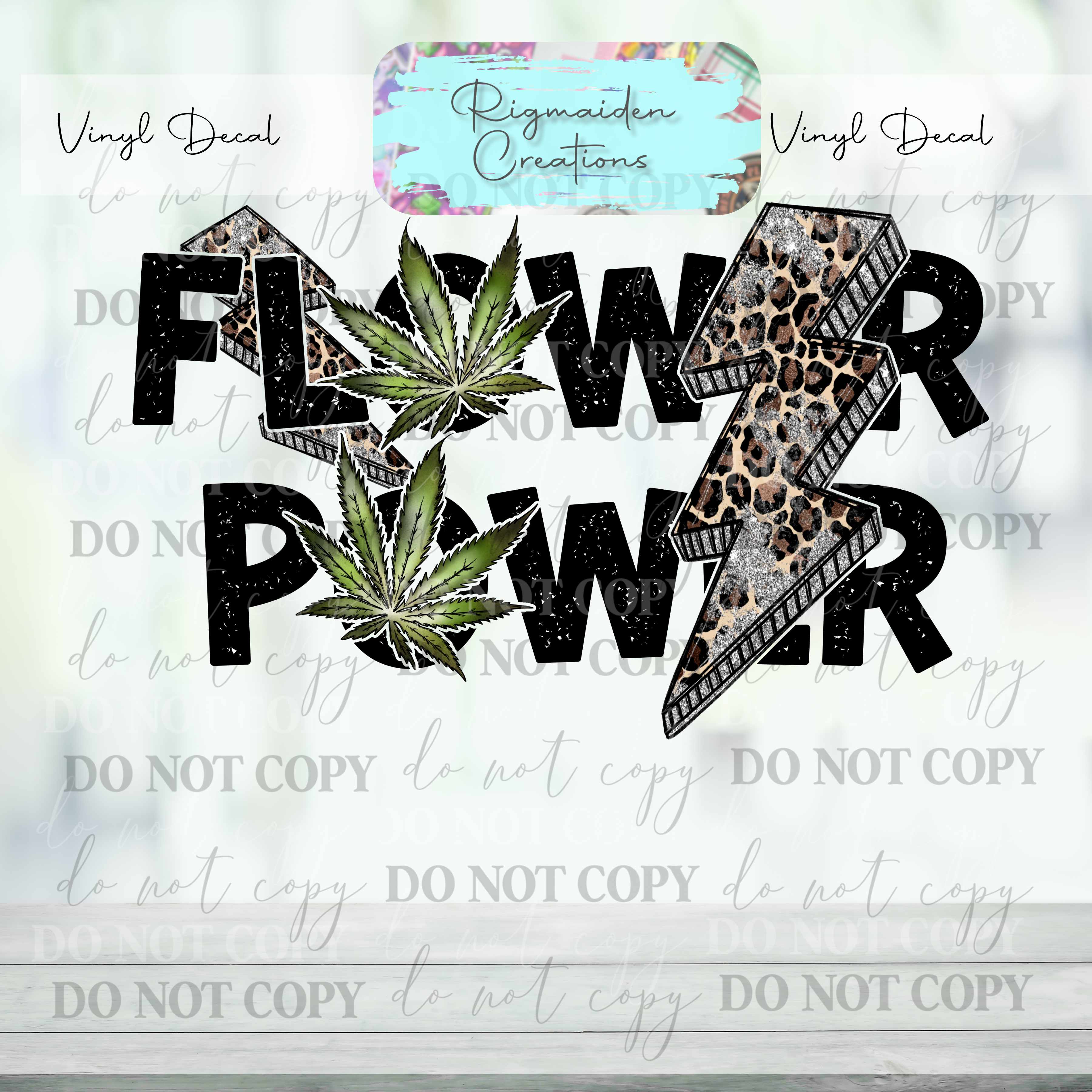 Flower Power Vinyl Decal – Dimensional Drinks