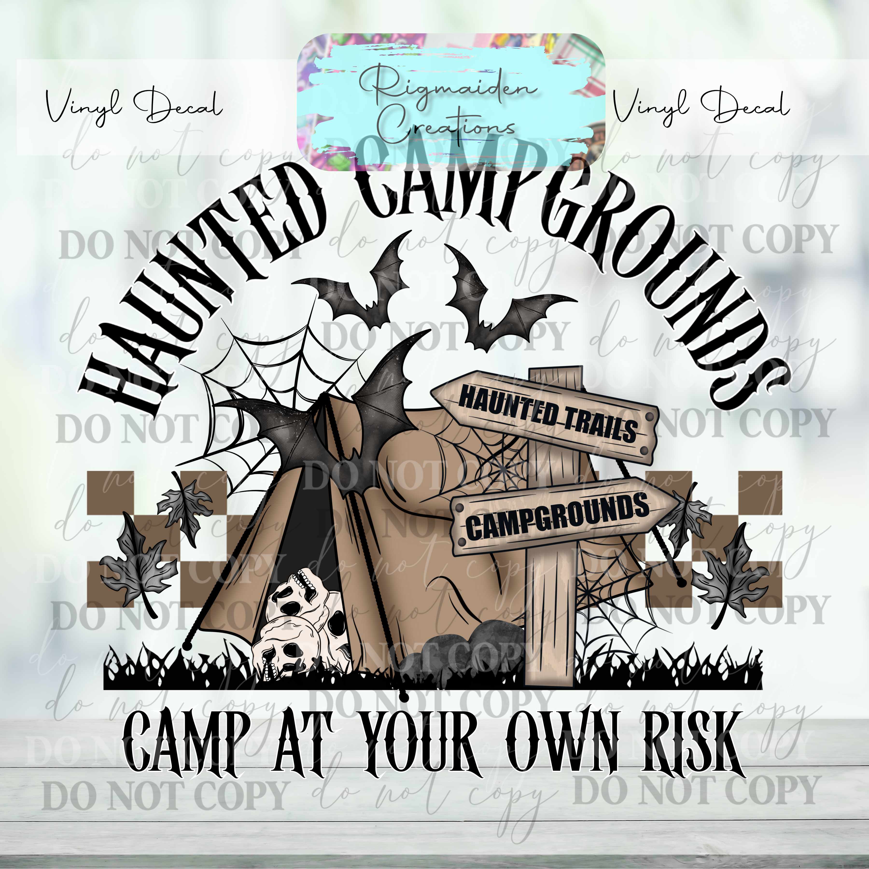 Haunted Camp Vinyl Decal – Dimensional Drinks