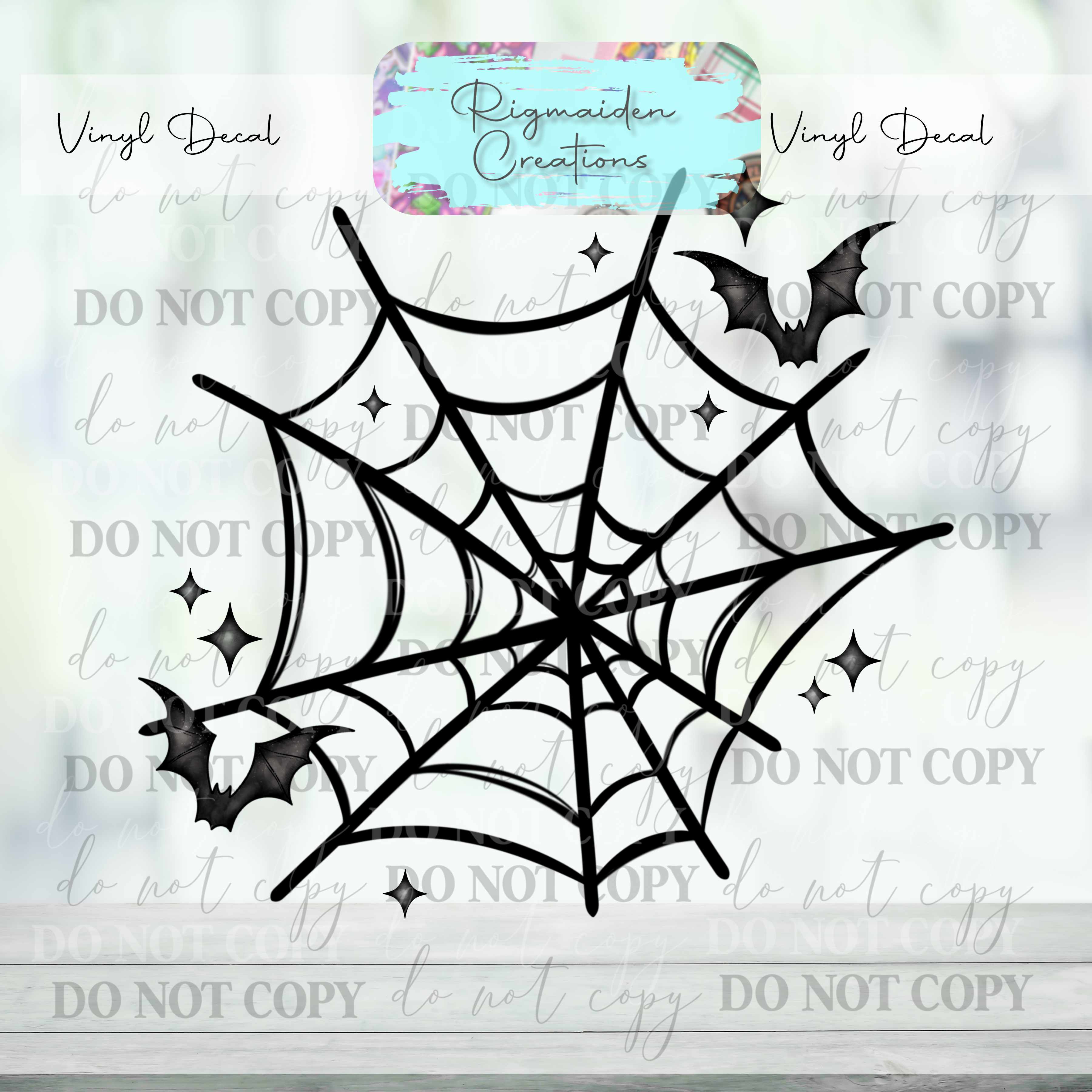 Spider Web Vinyl Decal – Dimensional Drinks