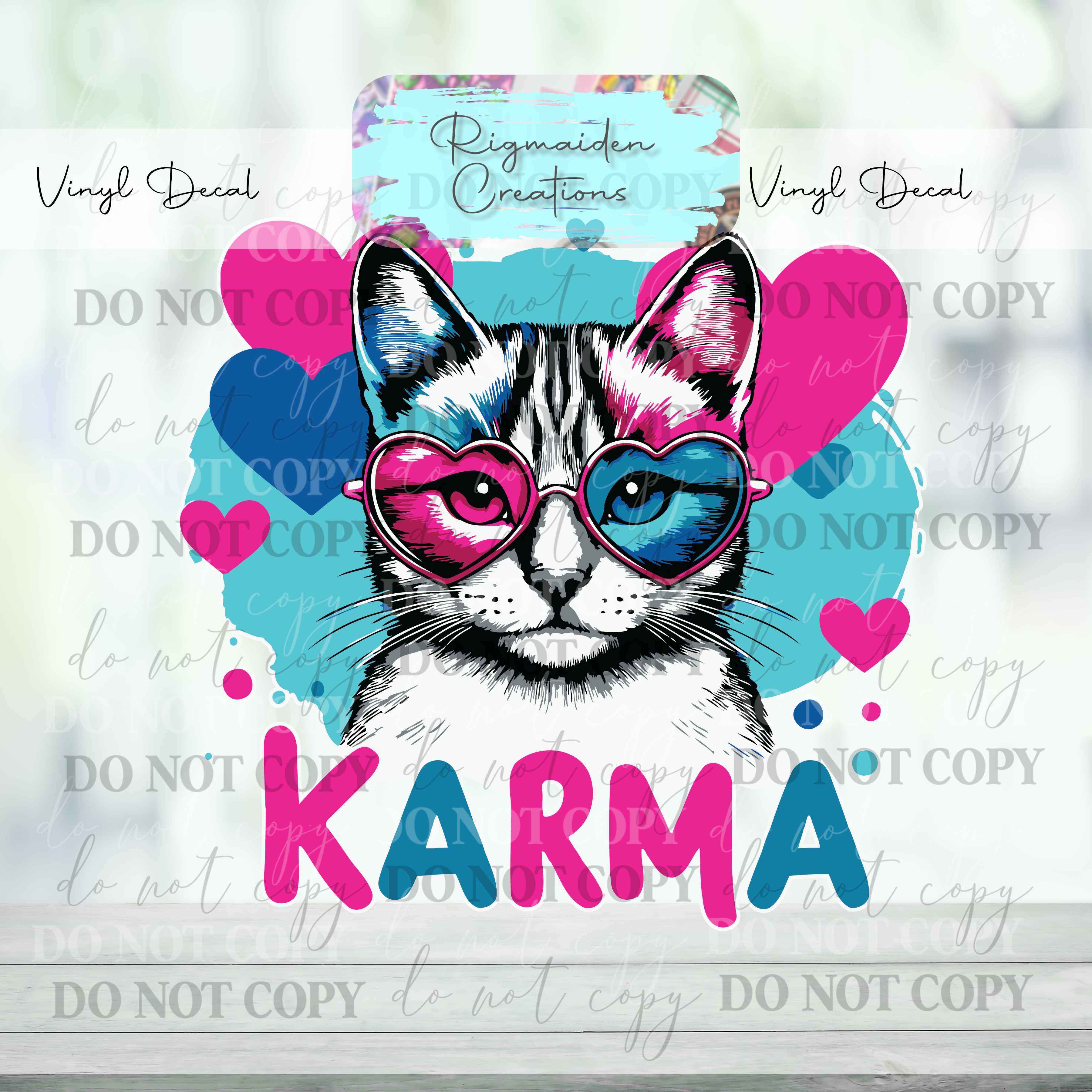 Karma Cat Vinyl Decal – Dimensional Drinks